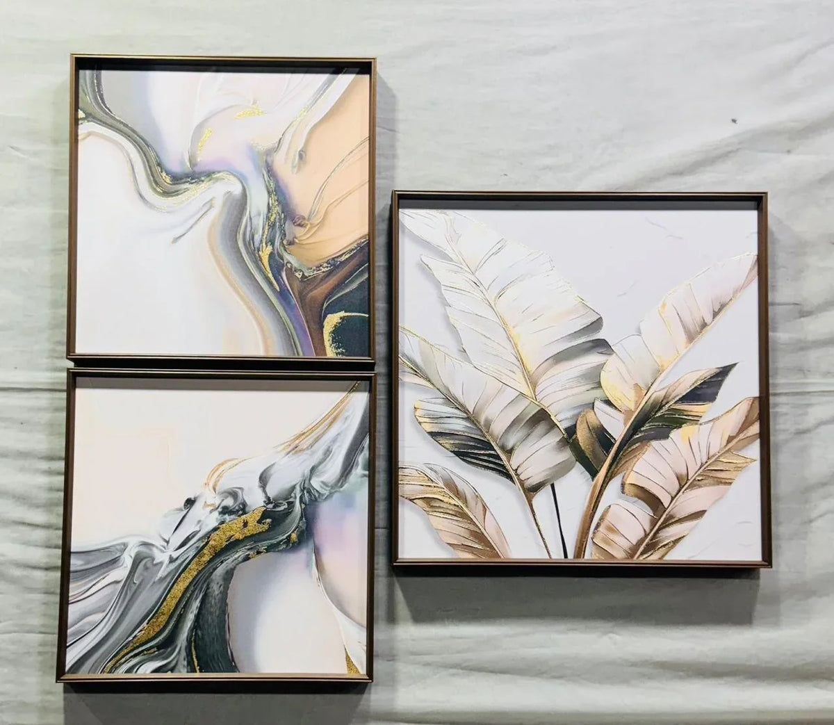 Modern Leather Ambrose Painting Set of 3 - Style 21 – VIIVAZ