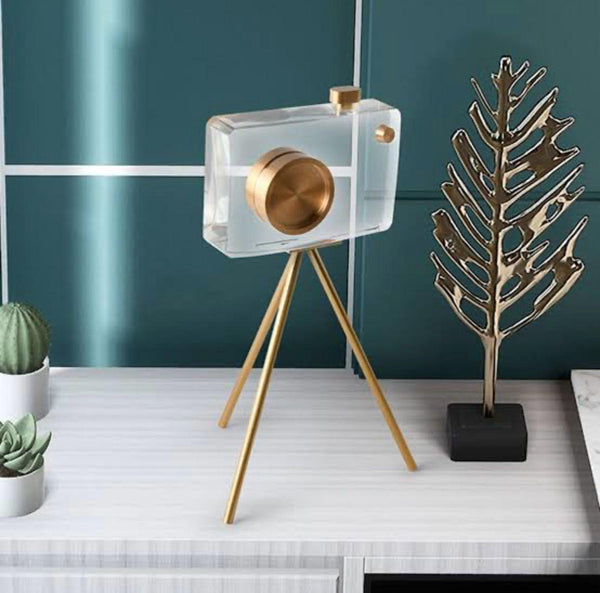 Retro Crystal and Brass Camera Showpiece – VIIVAZ