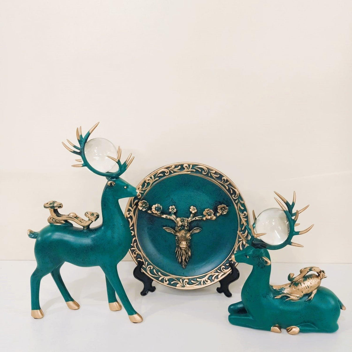 EURO CERAMIC PLATE WITH DEER SET – VIIVAZ